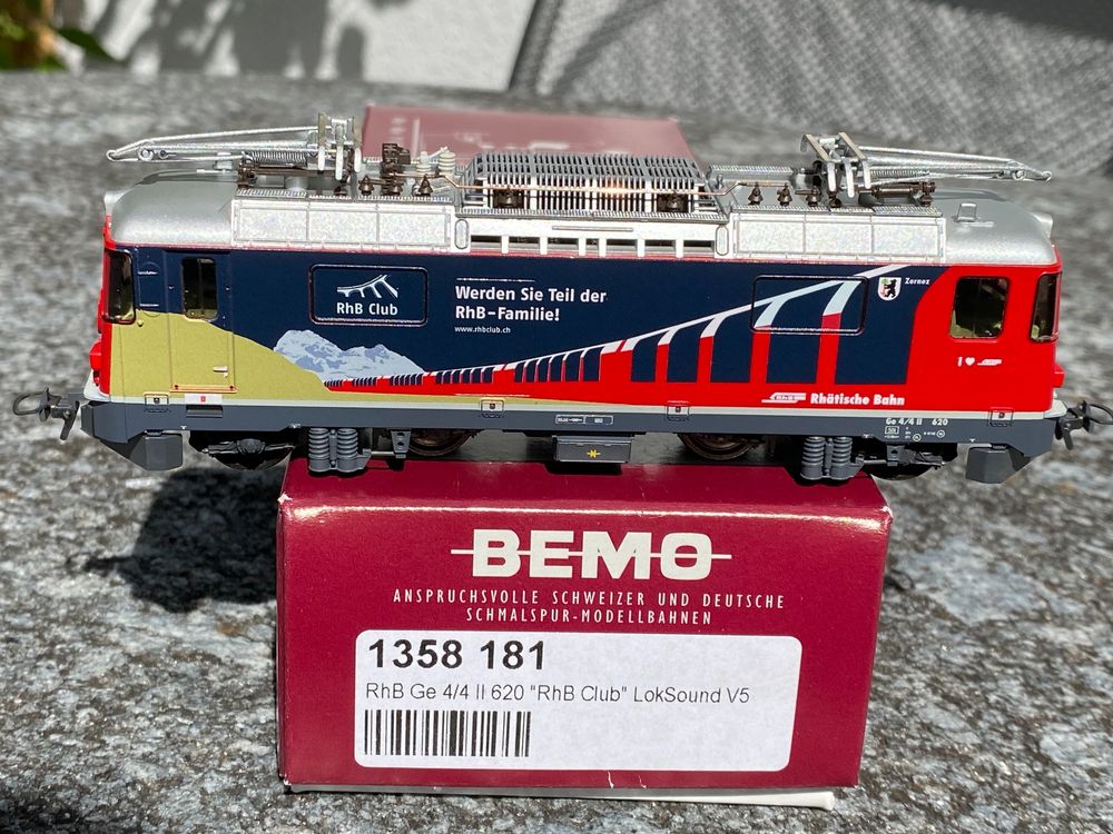 Bemo RhB H0m 1358 181 Ge 4/4 II 620 RhB Club ESU LoksoundV5 (D'occasion ...