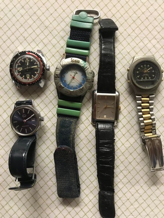 KONVOLUT MIT 5 HERRENARMBANDUHREN, 2 x ANKER, DELMA, SCENE (Defekt) in ...