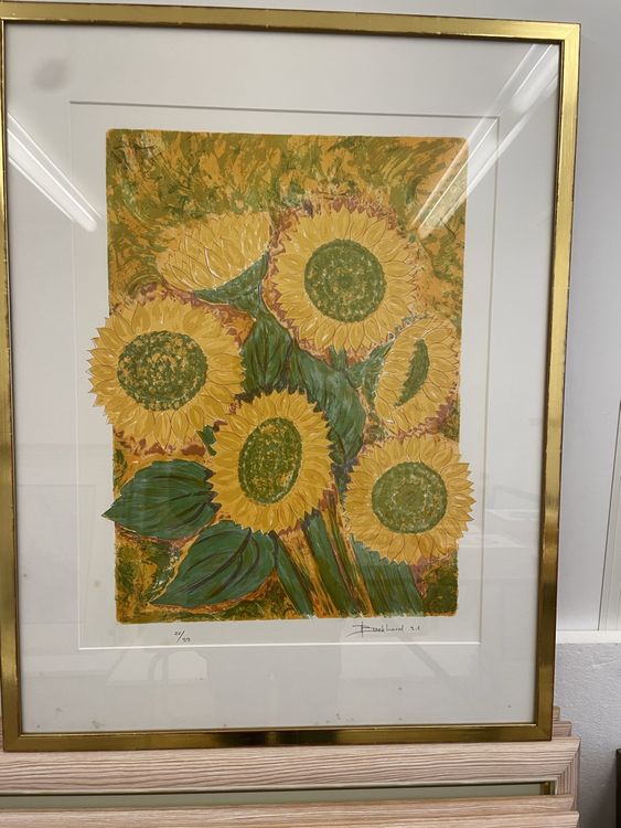 Hans Ulrich Burkhard, Litho Sonnenblumen (Gebraucht) in Safenwil für CHF 60 – mit Lieferung auf ...
