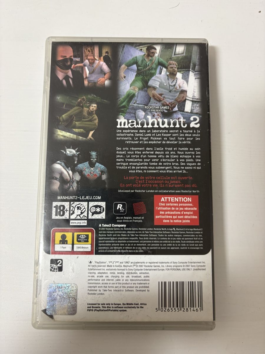 Rare Manhunt 2 psp (D'occasion) à Lausanne pour CHF 100 – avec ...