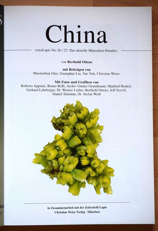 Mineralienheft China «extraLapis» No. 26 / 27 (Gebraucht) in Grabs für ...