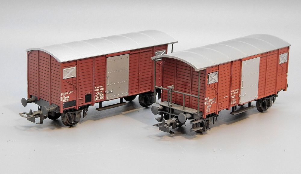 Zwei 2-achsige Güterwagen Gklm und K2 der SBB von Liliput (Gebraucht ...