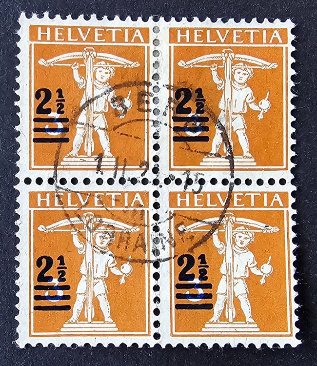 Z 146 Tellknabe Viererblock (1921) (Gebraucht) in Hittnau für CHF 2 – mit Lieferung auf Ricardo ...