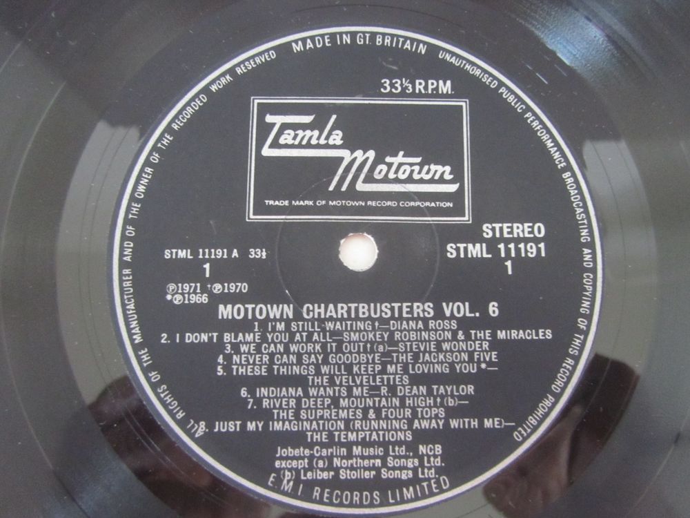Motown Chartbusters Vol. Six, Vinyl - Kult-Sound! (Gebraucht) in ...