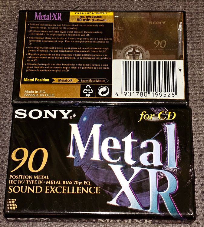 💥SONY"MÉTAL-XR90"💥super cassettes type IV de 1995 (Neu und ...