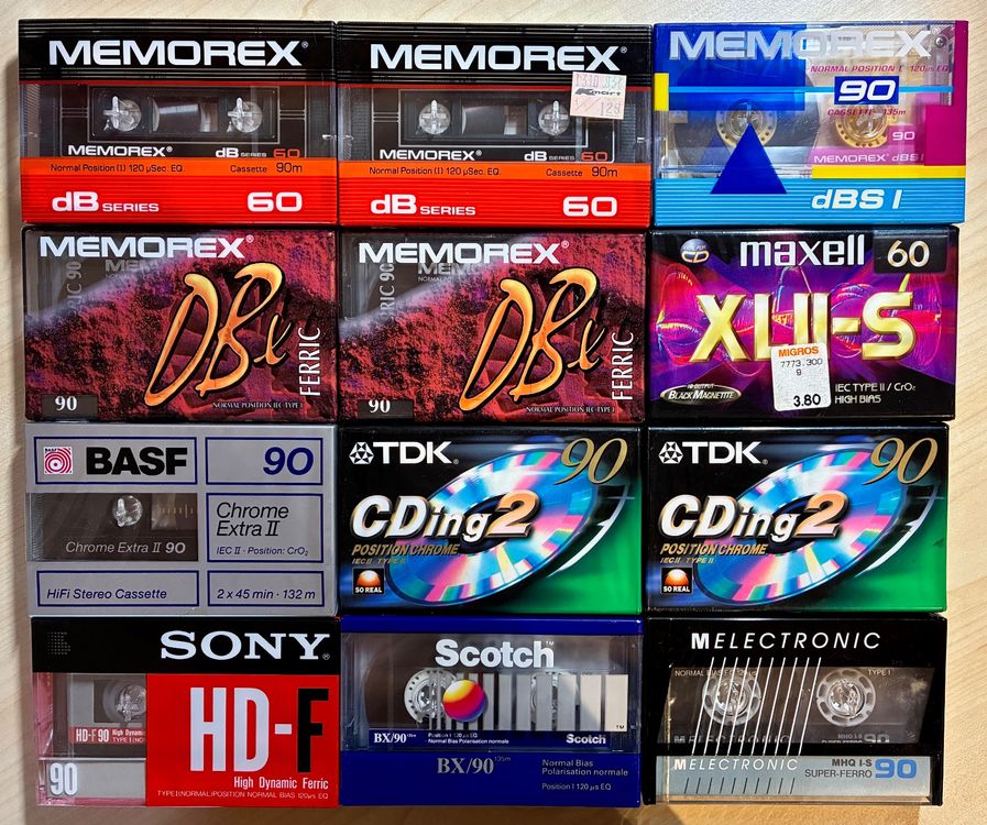 12 x Audio Kassetten: Memorex, Maxell, TDK, BASF, Sony usw. | Kaufen auf Ricardo