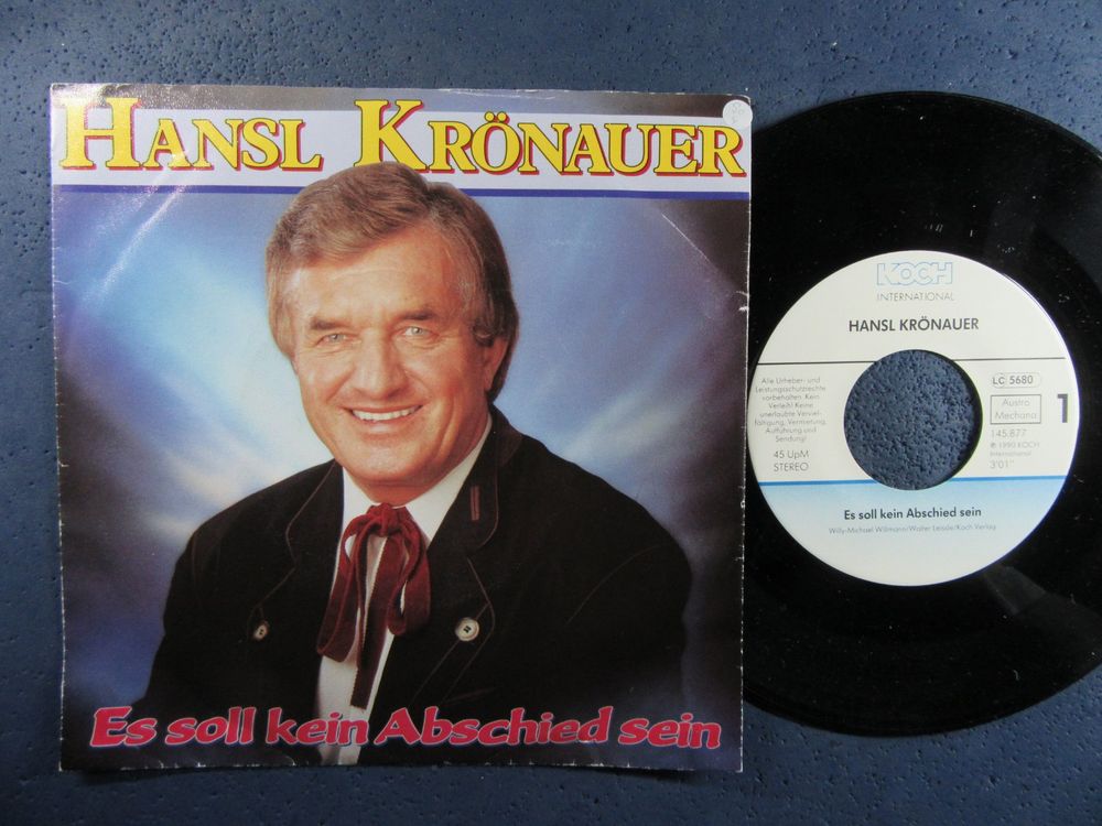 HANSL KRÖNAUER ES SOLL KEIN ABSCHIED SEIN/WENN EINER GEWINNT (Gebraucht ...