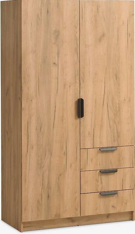 JYSK Kleiderschrank JENSLEV 96x176 2 Türen Wildeiche natur (Gebraucht ...