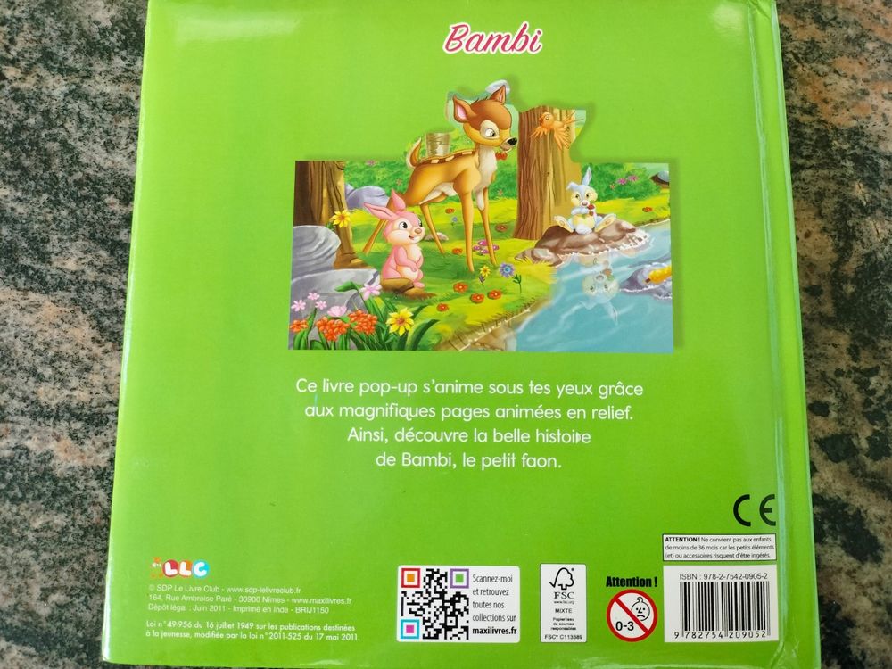 Bambi conte POP-UP animé dès 3 ans | Kaufen auf Ricardo