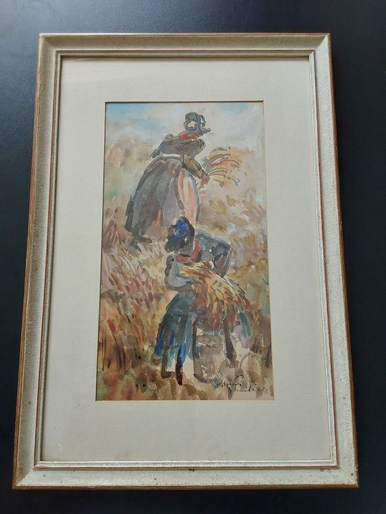 Hans Vautier.Original Aquarelle Signiert.Mit Rahmen 29x42cm. | Kaufen auf Ricardo