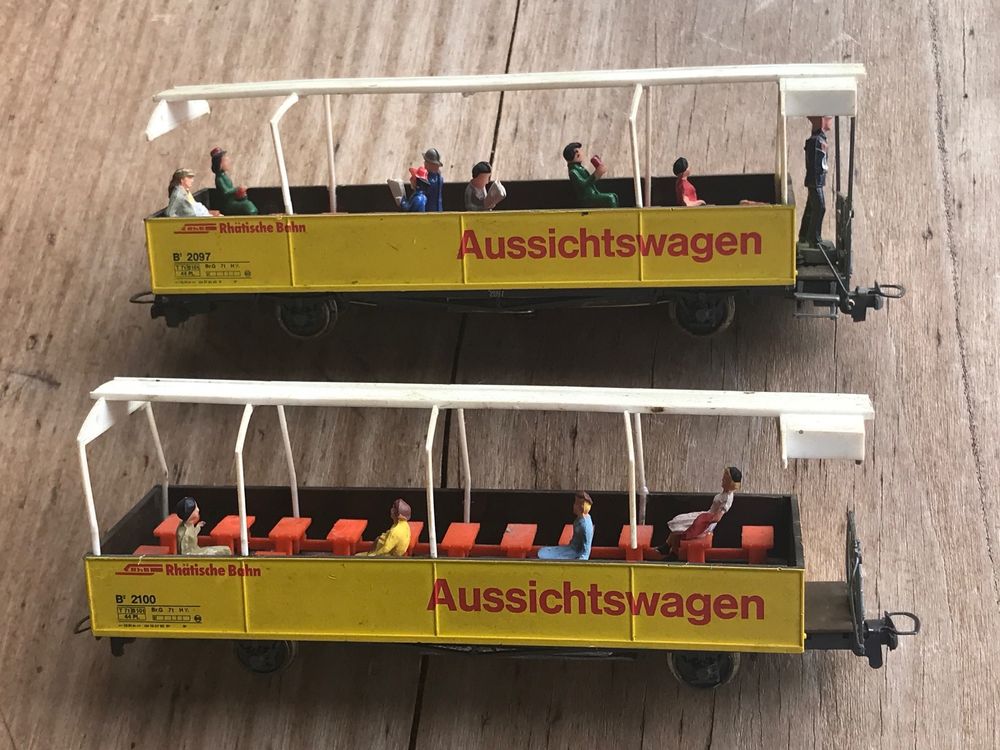 2 Aussichtswagen Bemo H0m Rhätische Bahn (Gebraucht) in Sursee für CHF ...