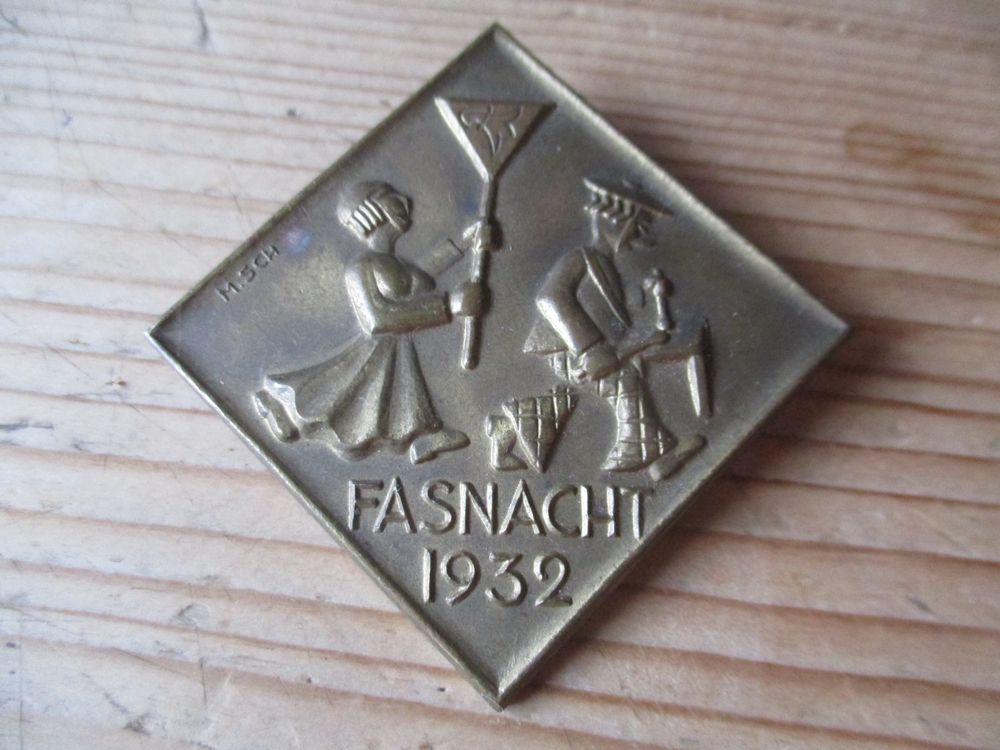 Plakette Fasnacht Basel, Messing 1932, Variante 2 (Gebraucht) in ...