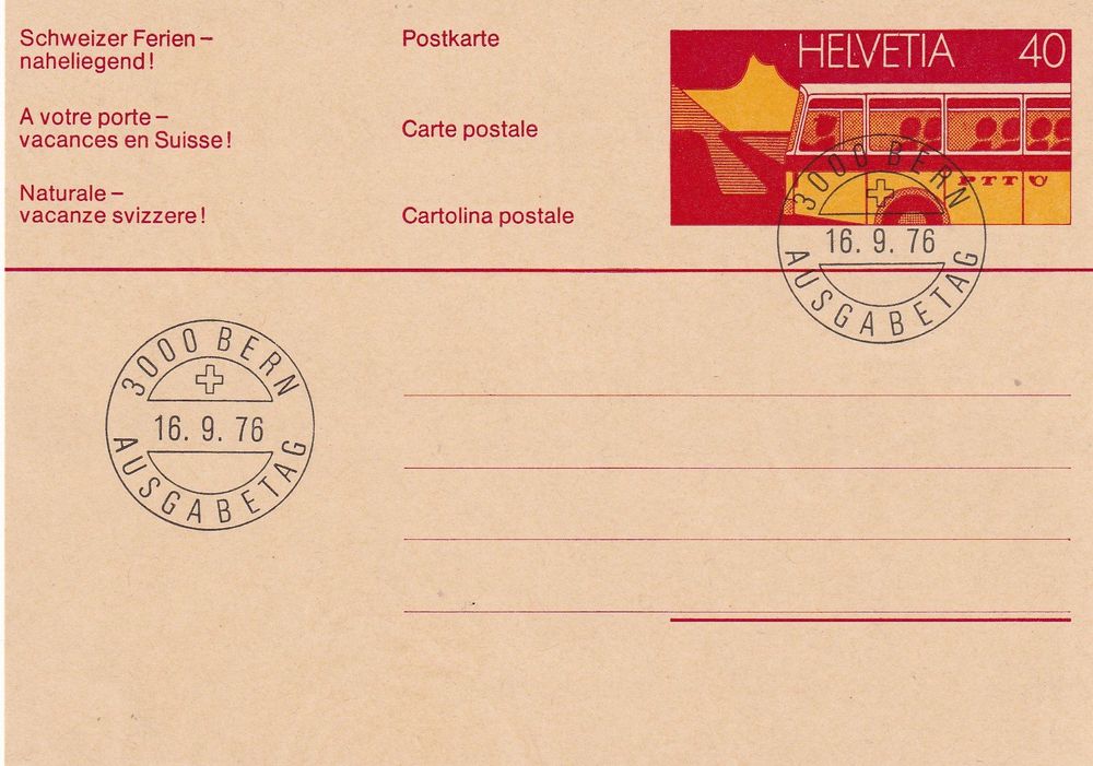 Cartolina postale/Postkarte 1976 FDC, P 234 | Kaufen auf Ricardo