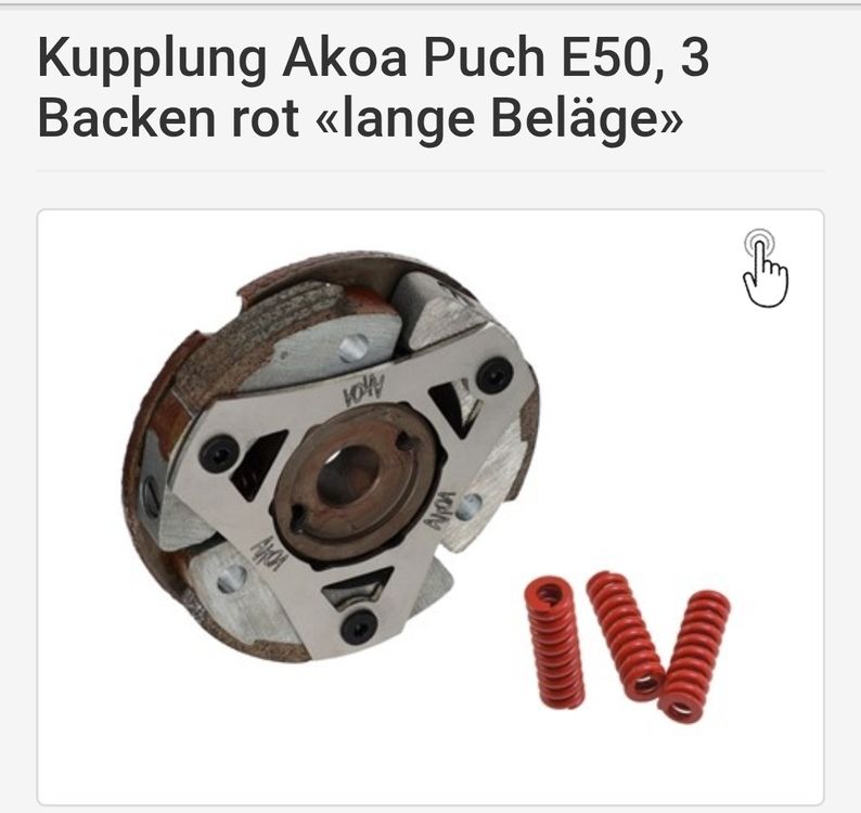 puch kupplung 3 backen akoa mit verstärkten federn (Neu und ...