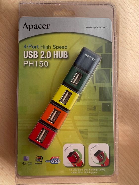 HUB APACER PH150 4 Port USB 2.0 Neu/NP27CHF (Neu (gemäss Beschreibung ...