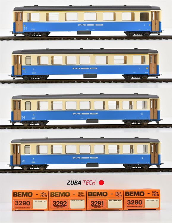 Bemo 4x Personenwagen MOB, H0m (Gebraucht) in St. Gallen für CHF 100 – mit Lieferung auf Ricardo ...