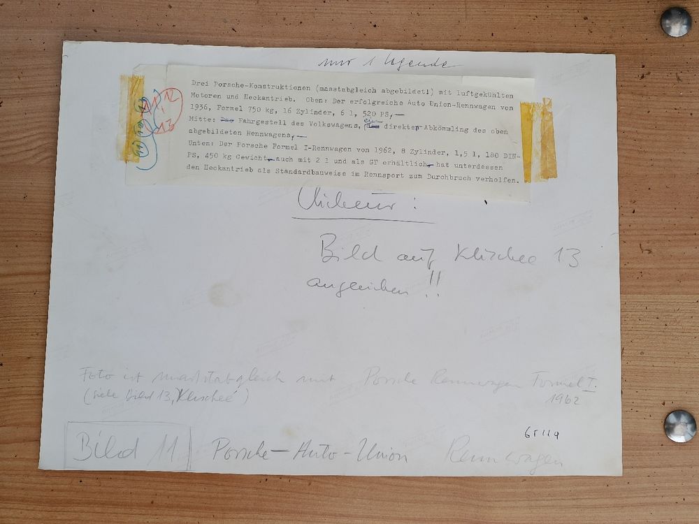 Werk Photo Grossformat / Auto Union Rennwagen von 1936 (Gebraucht) in ...