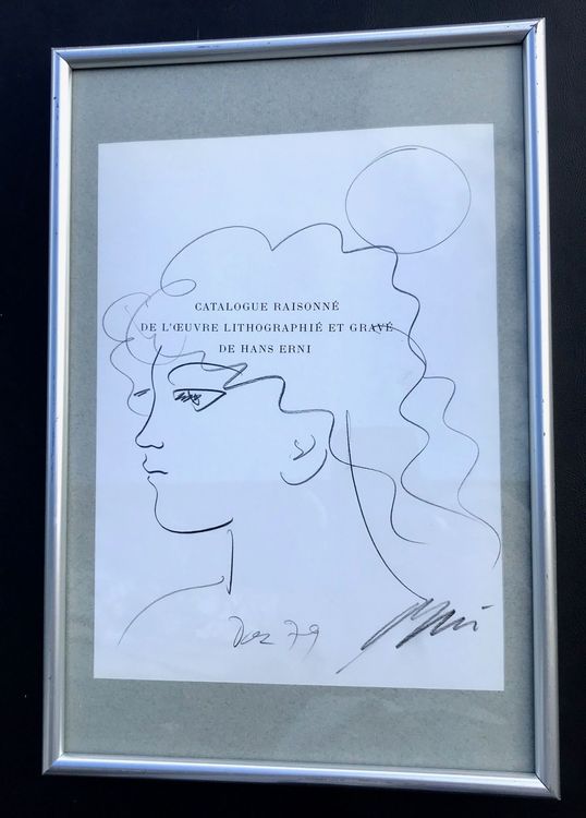 Hans Erni original Zeichnung gerahmt (Gebraucht) in Seltisberg für CHF 94 – mit Lieferung auf ...
