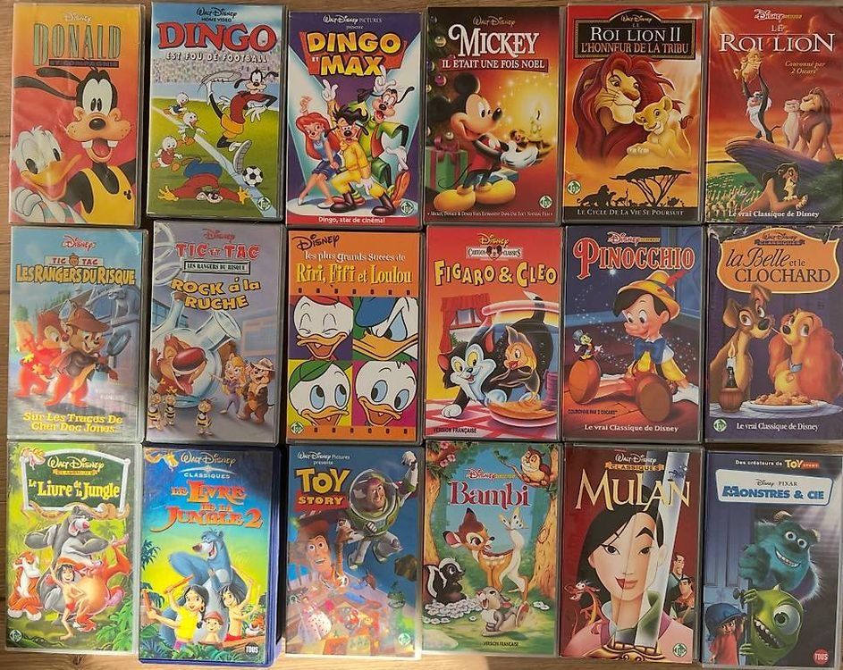 Lot de 43 cassettes VHS - Disney classiques et films cultes (D'occasion ...