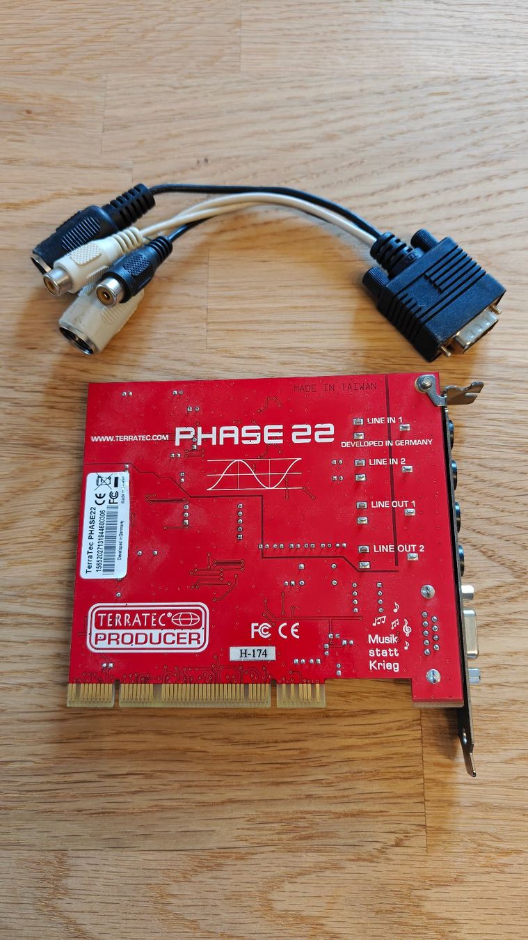Carte Son Pro PCI Terratec PHASE 22 + Câble MIDI/S-PDIF (D'occasion) à ...