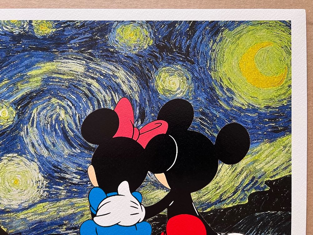 DEATH NYC « Van Gogh Mickey & Minnie Mouse » (Neu (gemäss Beschreibung ...