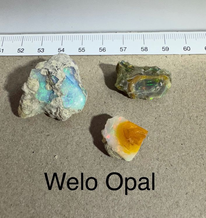 Opale aus Welo Mine Aethiopen Splitter roh unbehandelt Opal (Neu und ...