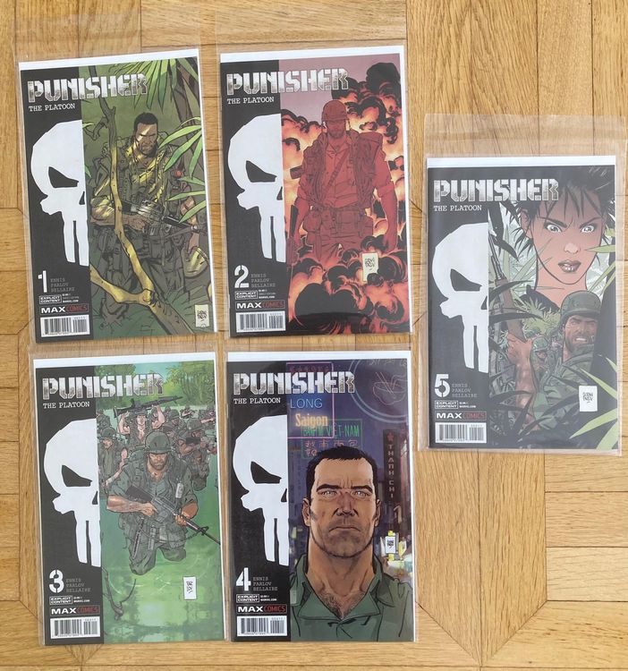 The Punisher Comic Reihe "The Platoon" Nr. 1-5 in Englisch | Kaufen auf ...