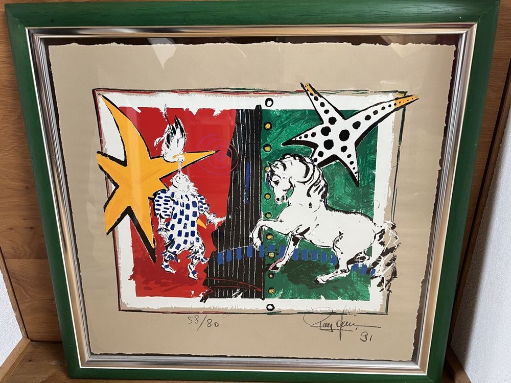 Original Farblithografie gerahmt, Rolf Knie, signiert (Gebraucht) in Igis für CHF 560 – mit ...