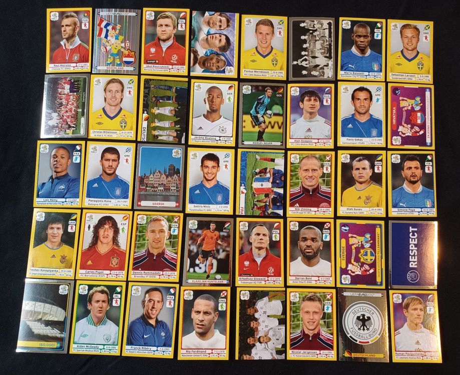 40x Panini Euro 2012 Platinum Edition Stickers Lot mit Stars (Neu ...