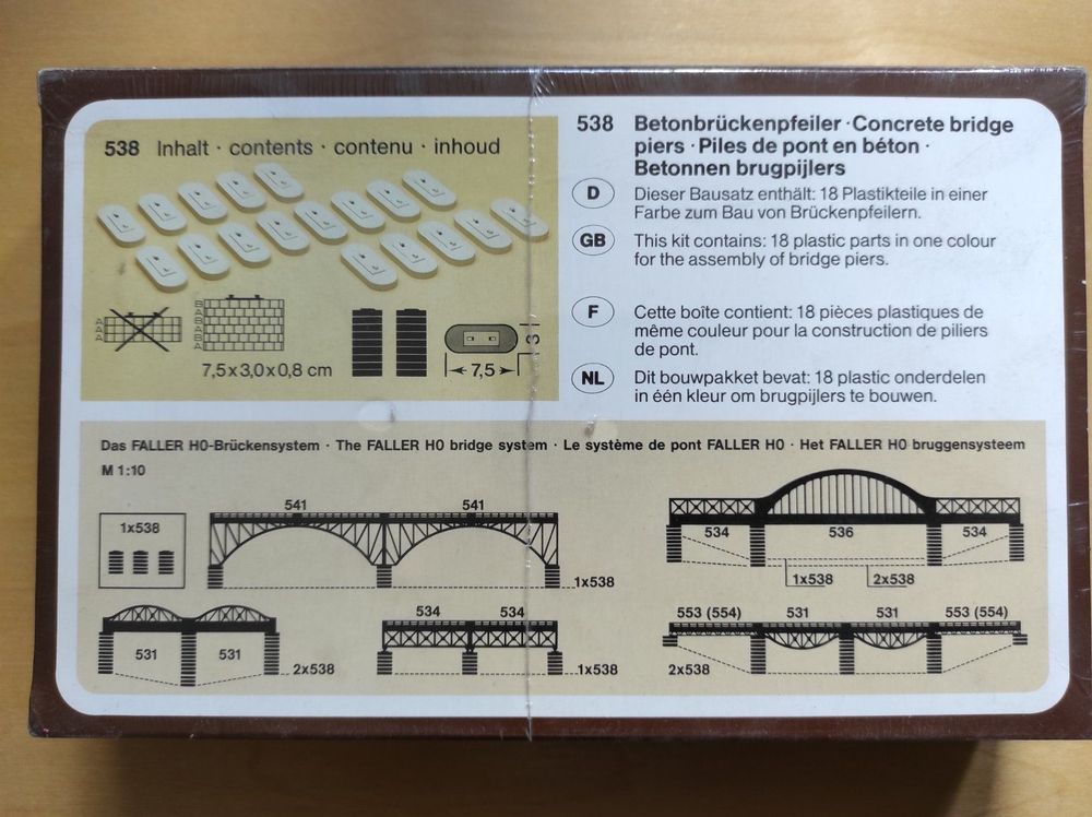 Betonbrückenpfeiler, Bausatz von Faller H0, Fabrikneu (Neu und ...