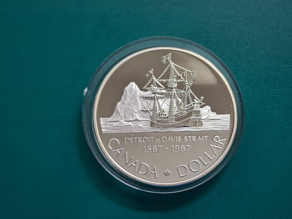 Silbermünze Kanada Detroit de Davis Strait, 1987 (Neu (gemäss ...