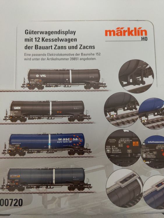 Märklin H0 00720 Kesselwagenset mit 12 Wagen Zans und Zacns (Neu und originalverpackt) in für ...