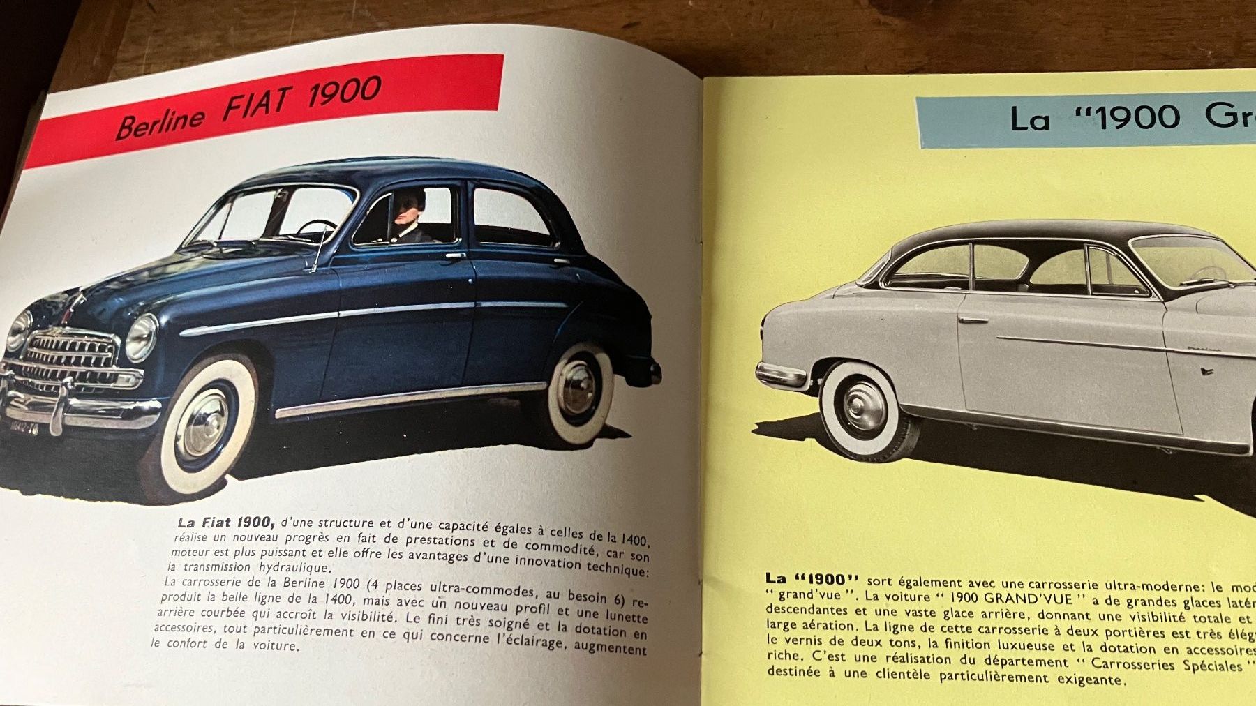 Prospectus Fiat 1400 1900 1100 vintage Auto Prospekt (D'occasion) à St ...