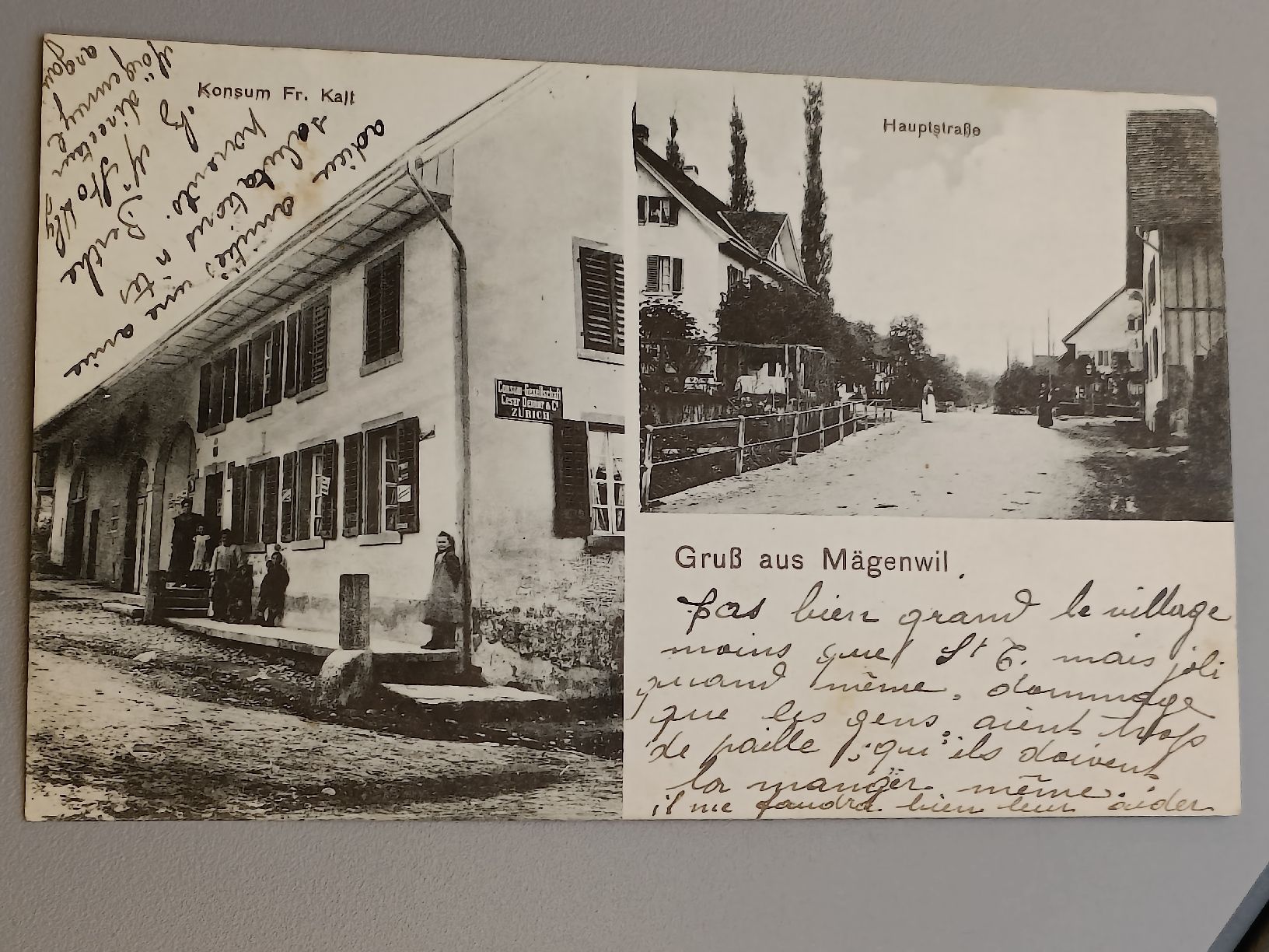 Alte PK / Gruss aus Mägenwil AG Konsum Kalt von 1910 (Gebraucht) in ...