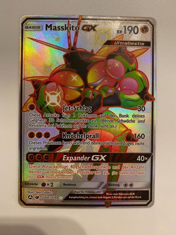 Pokemonkarte Masskito GX Shiny (Neu (gemäss Beschreibung)) in Neuhausen für CHF 10 – mit ...