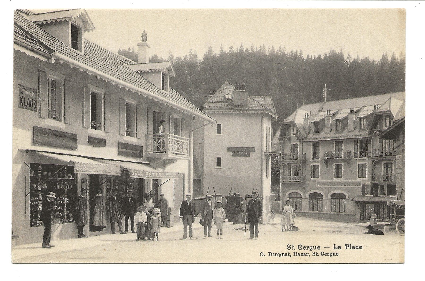 St. Cergues (VD) La Place - magasins - belebt - Email-Schild (Gebraucht ...
