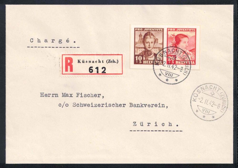 PJ 1941, Blockausschnitte zusammenhängend auf Brief, selten! (Neu (gemäss Beschreibung)) in ...