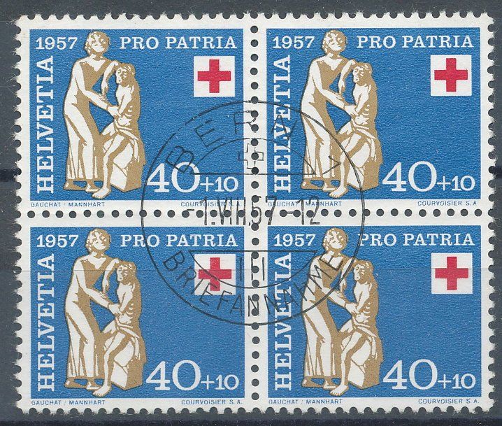 1957 Pro Patria - 40 Rp. Viererblock | Kaufen auf Ricardo
