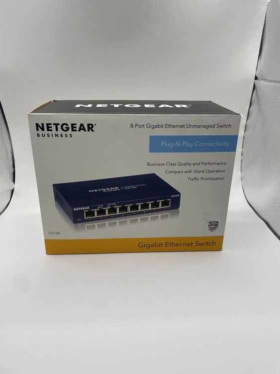 NETGEAR GS108 8-Port Gigabit Switch, Top Zustand! (Neu (gemäss ...