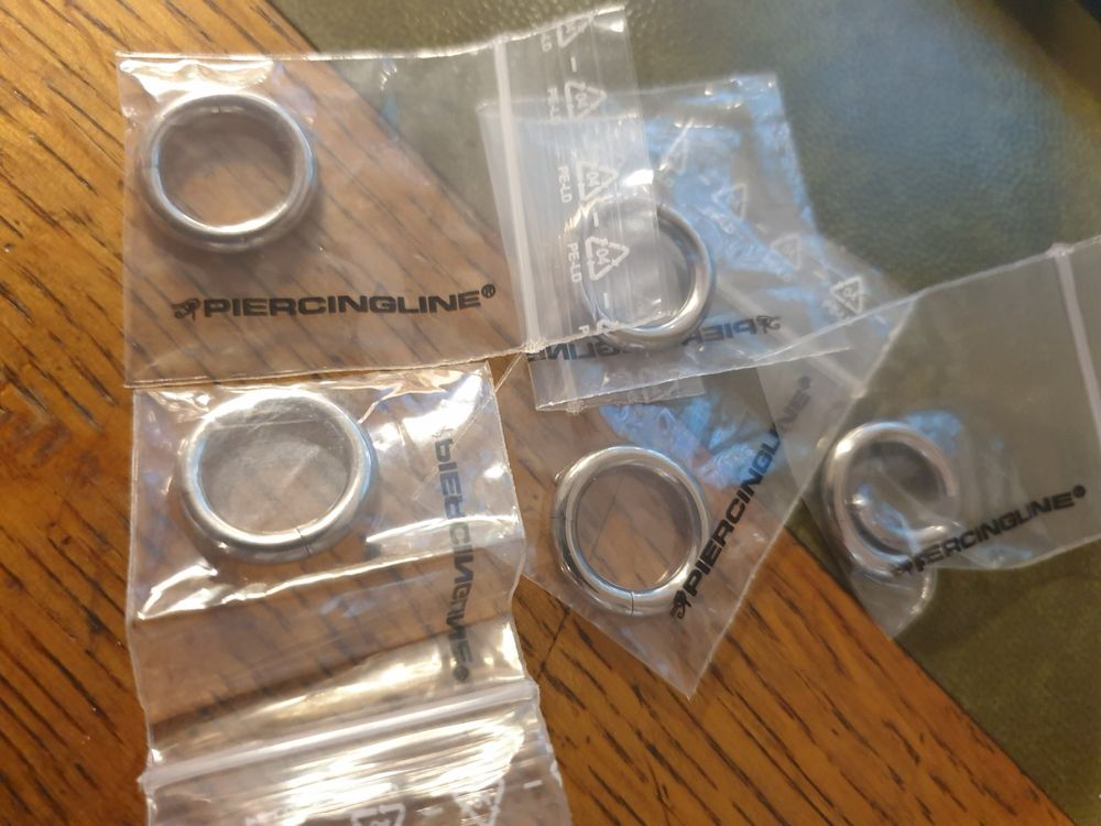 5 Stück Segmentringe Piercing Titan 3mm / 12mm (Neu und ...
