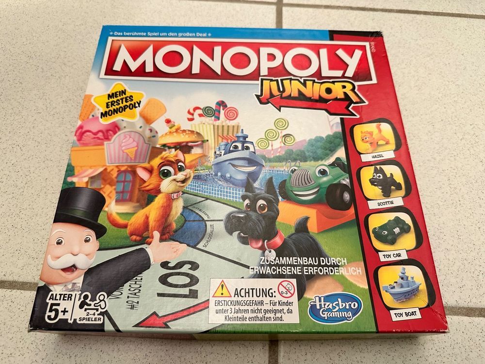 Hasbro - Monopoly Junior (Gebraucht) in Buus für CHF 5 – mit Lieferung auf Ricardo kaufen