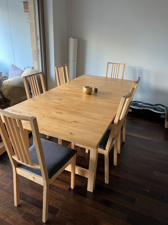 Ikea Table, robust wood + chairs as bonus (Gebraucht) in Zürich für CHF ...