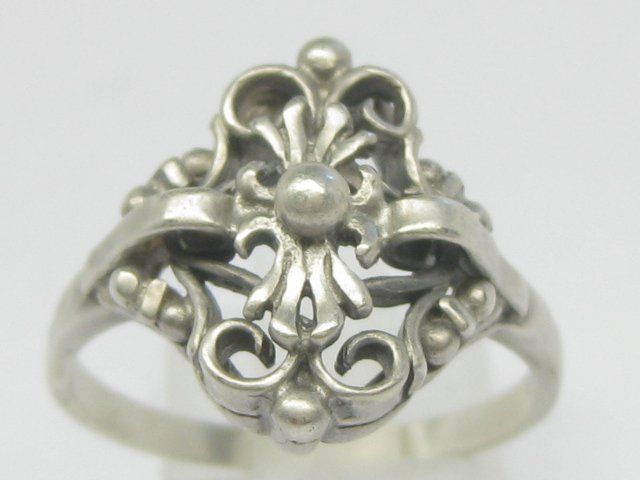 Antik Ring Silber 835 + MP floral Gr. 62 / 4.59 g (Gebraucht) in ...