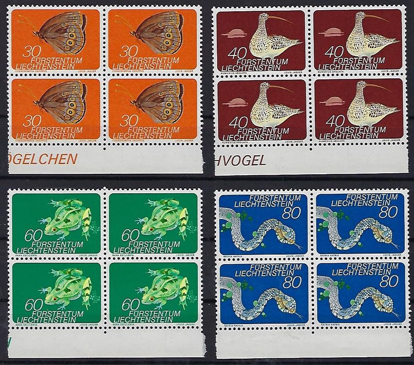 1973 Liechtenstein Viererblocks 11810 (Gebraucht) in Lunden für CHF 2 – mit Lieferung auf ...