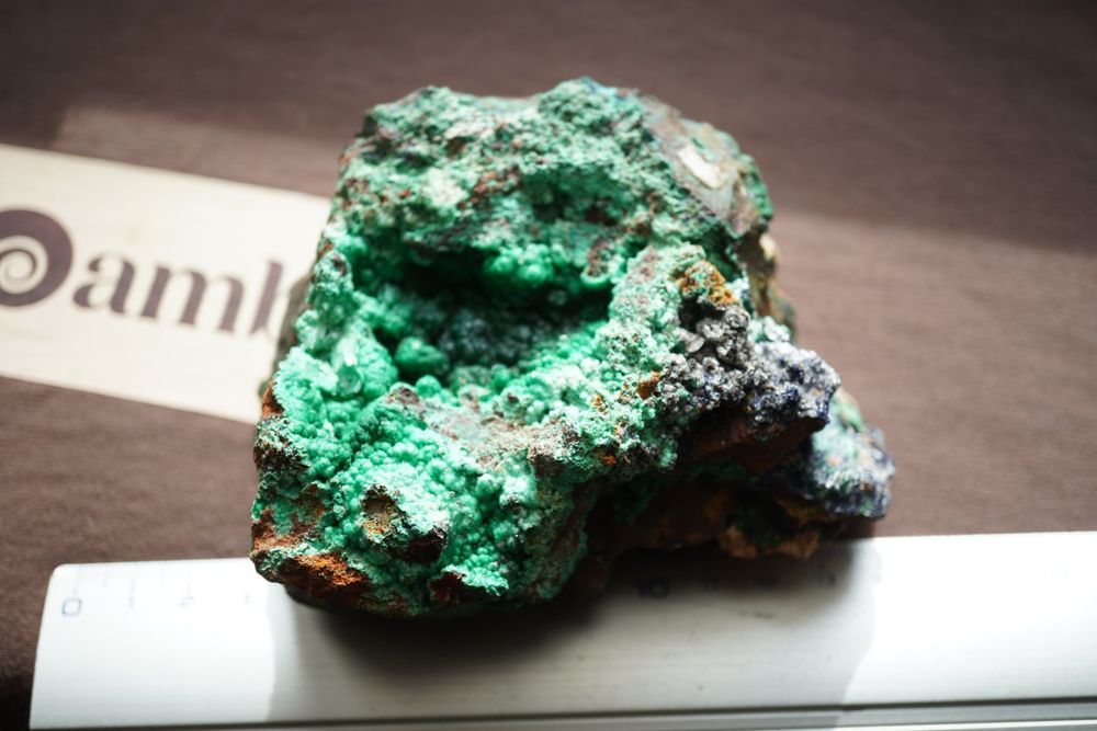 Große Faserige Malachit Kristalle, Congo Mineral (Neu und ...