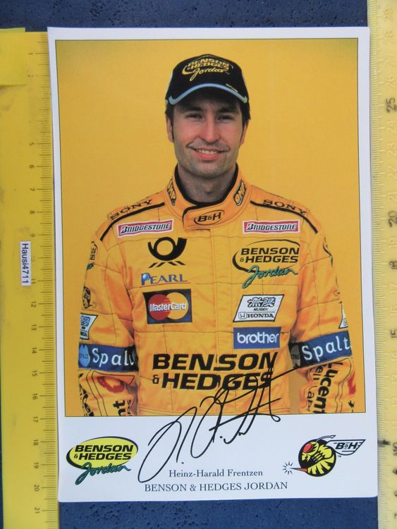 HEINTZ-HARALD FRENTZEN FORMEL1 JORDAN FOTO-AUTOGRAMMKARTE (Gebraucht ...