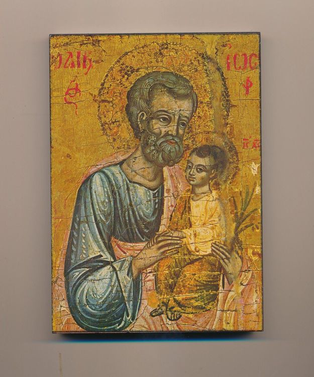 kleine Ikone Hl. Josef mit Jesuskind | Acheter sur Ricardo