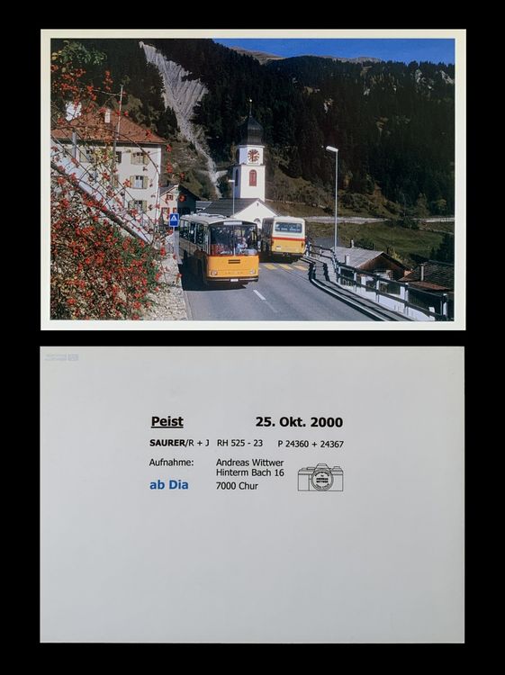Peist Schanfigg Arosa Postauto Saurer RH Foto-Ausdruck A5 (Neu (gemäss ...