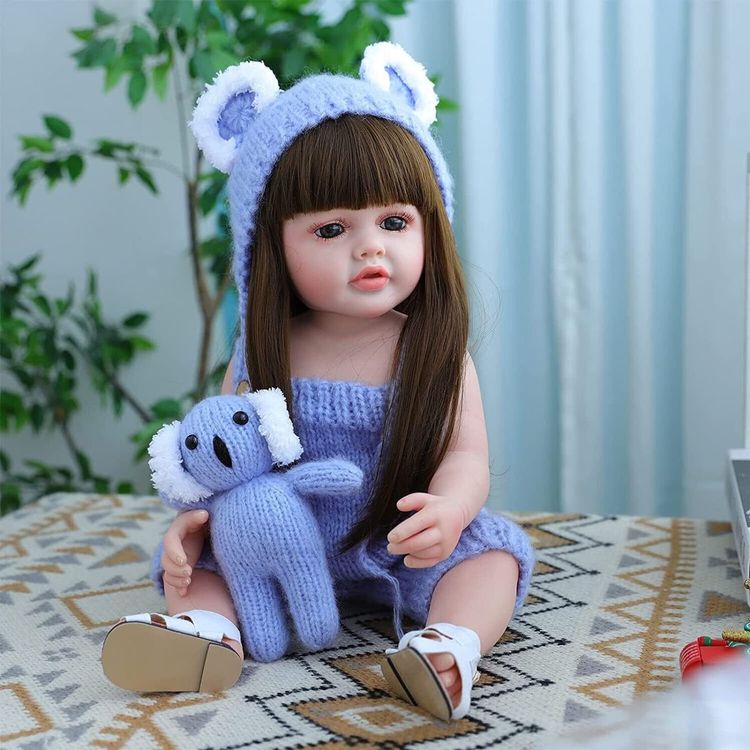 Lifelike Baby Doll Full Body Silicone Puppe - Gr. 55cm - Neu (Neu und ...
