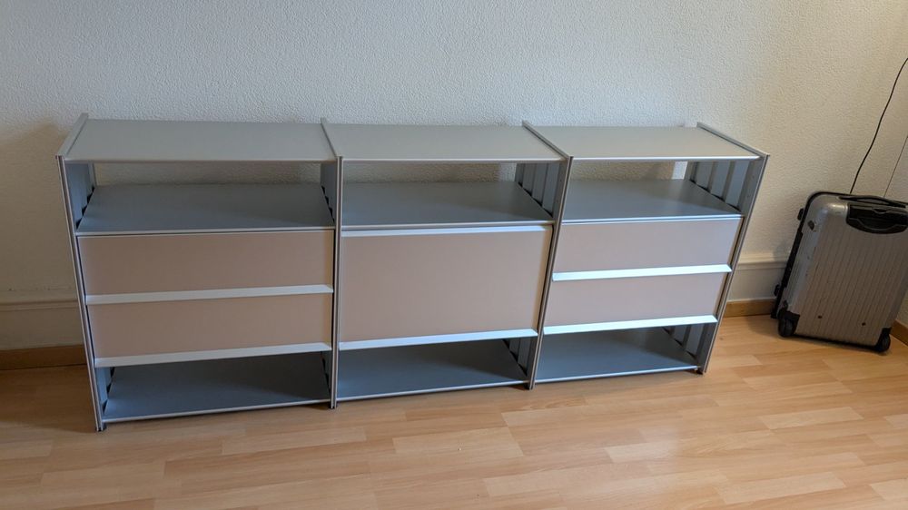 Modernes Alu-Regal (Radar) mit Schubladen (3er Set) (Gebraucht) in St ...
